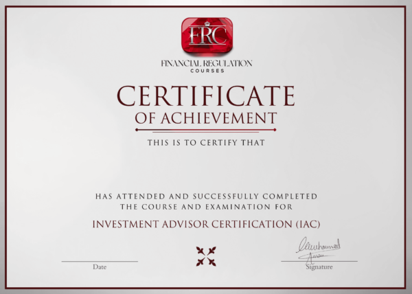 Investment Advisor Certifcation (IAC)